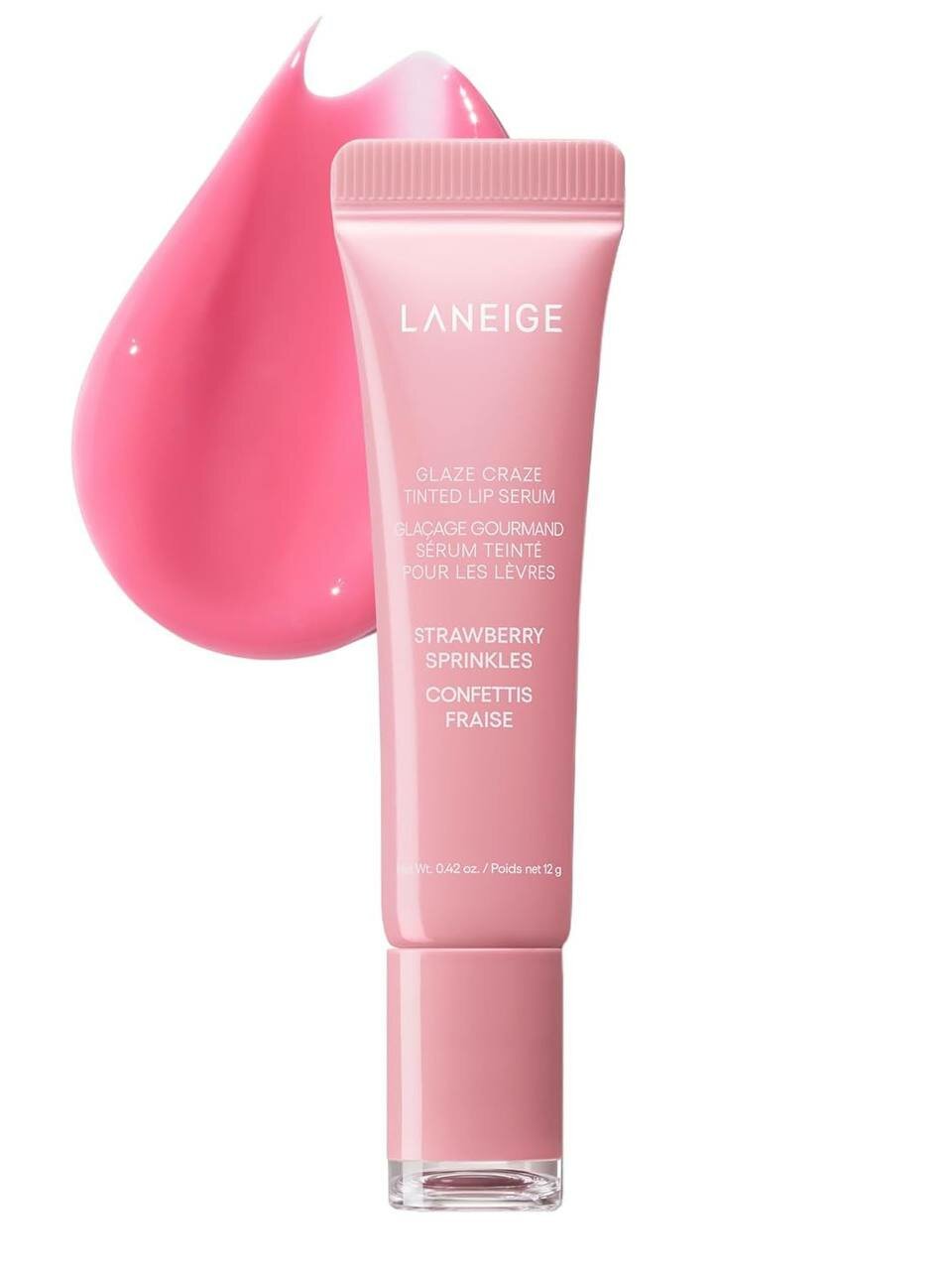 Бальзам Laneige "Glaze Craze", с клубничным ароматом, оттенок Strawberry Sprinkles, 12 мл