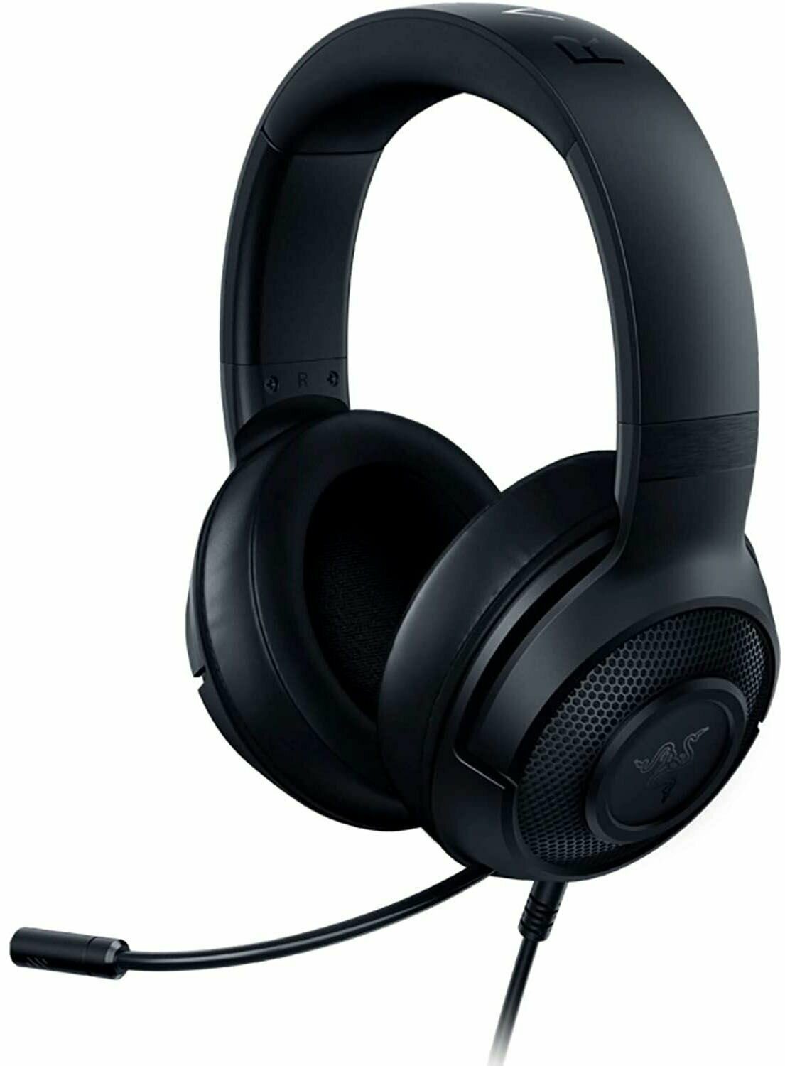 Игровые проводные наушники Razer Kraken X essential, AUX 3.5 мм с микрофоном, черные матовые