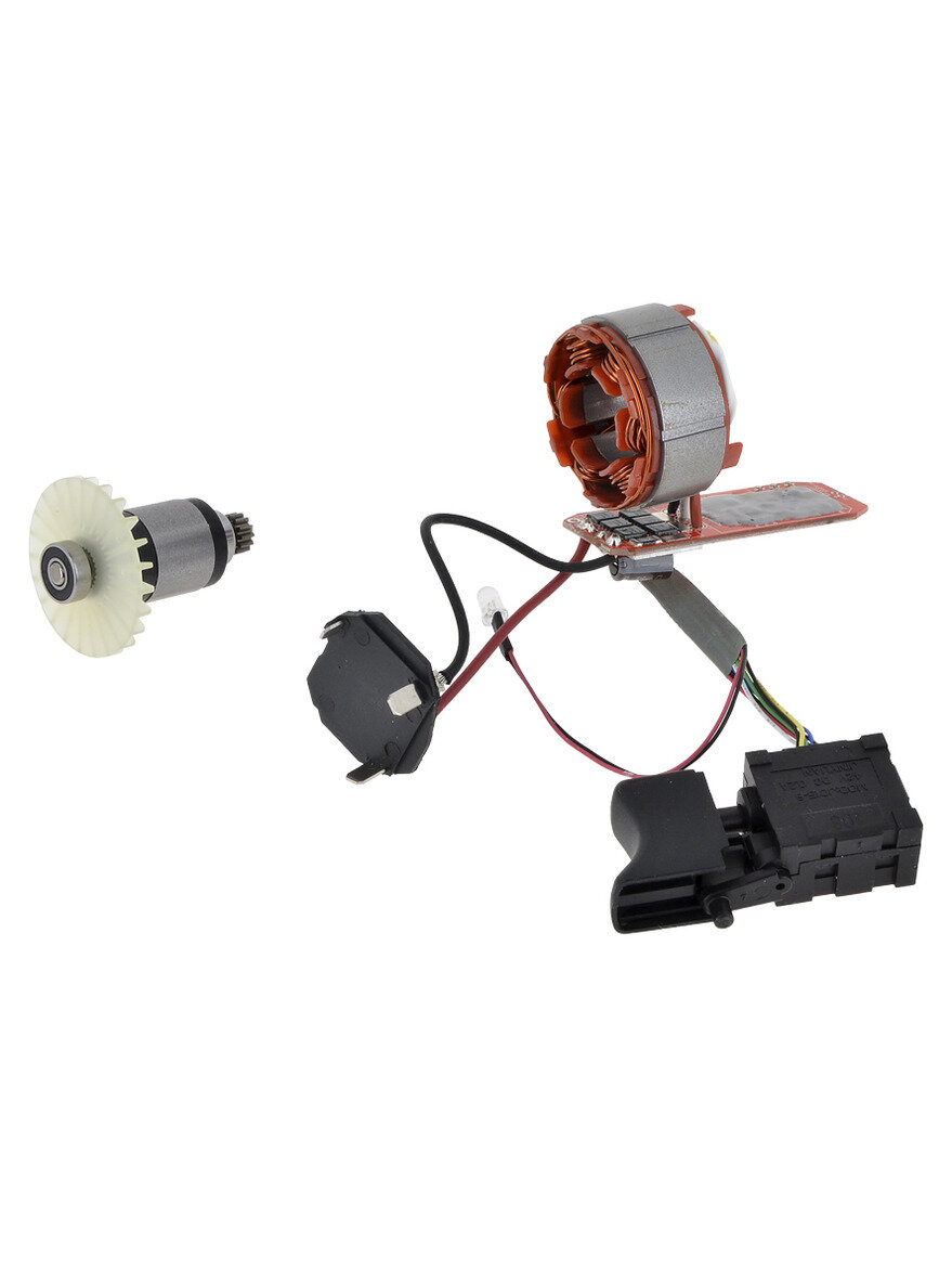 Двигатель бесщеточный с выкл. и светодиодом в сборе ИНТЕРСКОЛ