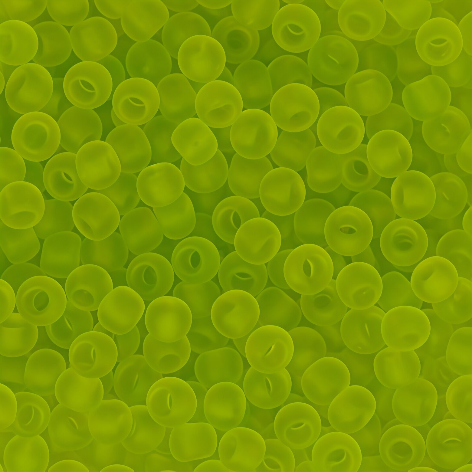 Бисер TOHO круглый, размер 11/0, цвет #4F (Прозрачный матовый, лайм), 10 грамм