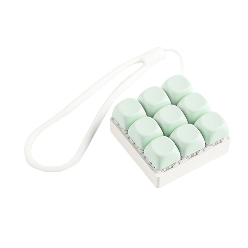 Диагональный крючок с 9 клавишами без световой кнопки декомпрессии keycap-зеленый