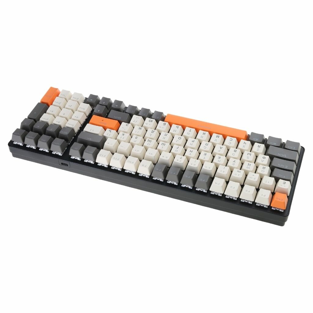 Русская игровая механическая клавиатура для геймеров с горячей заменой/синий тип-C, 100 клавиш эффектами подсветки