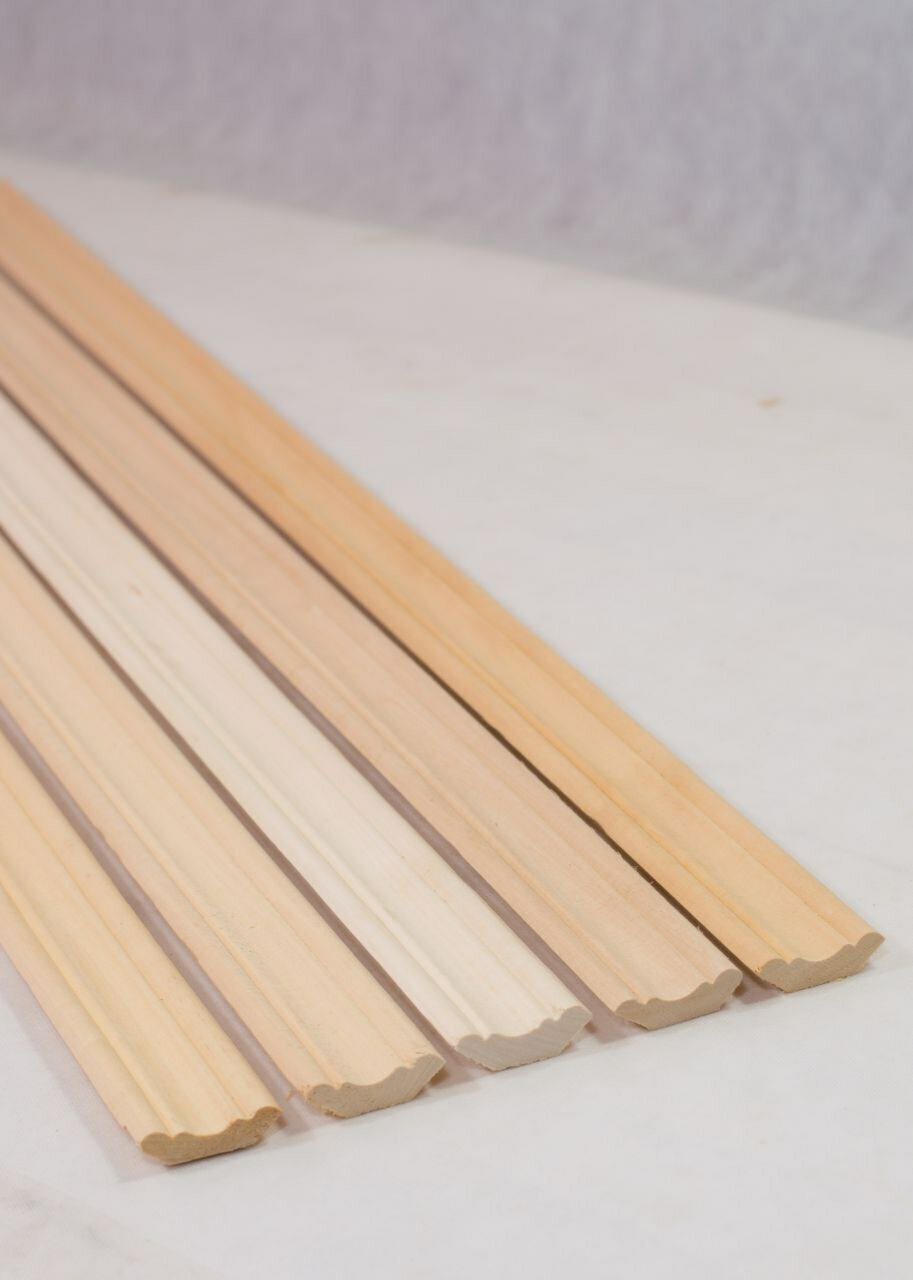 Плинтус деревянный липа 2900х45х14 мм. Упаковка 5 Шт. Благопар