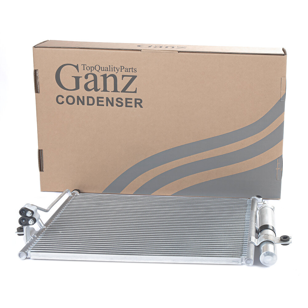 Радиатор кондиционера (с ресивером) HYUNDAI i10/Getz mot.1,1/1,3/1,4/1.6L GANZ GIC06133