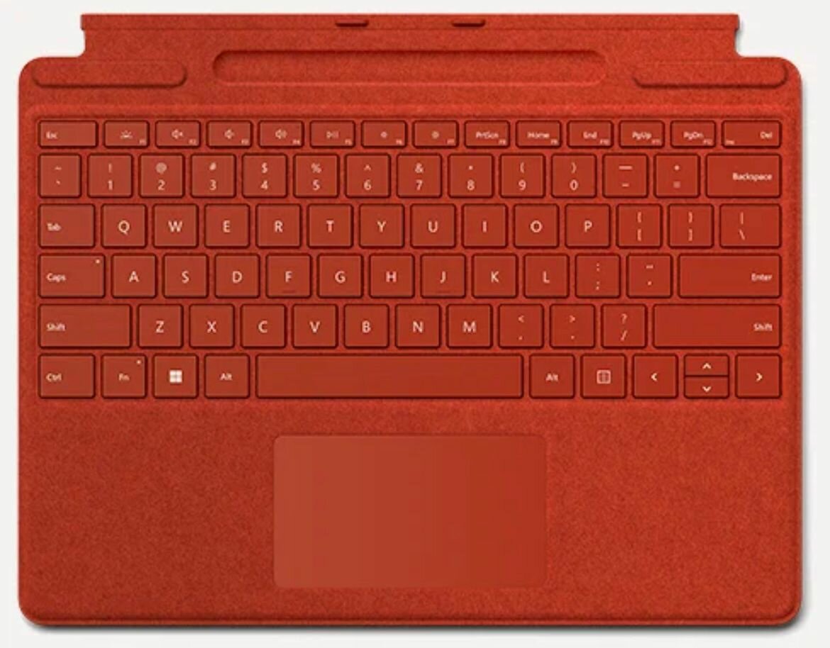 Клавиатура Microsoft Surface Pro X/8/9/10/11 Signature Keyboard Red Poppy Alcantara RUS