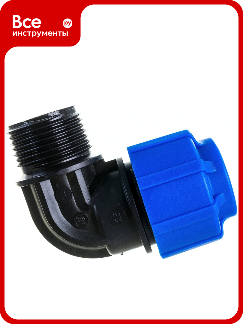 Отвод с наружной резьбой Политэк 25х1 тпк-аква 50012501