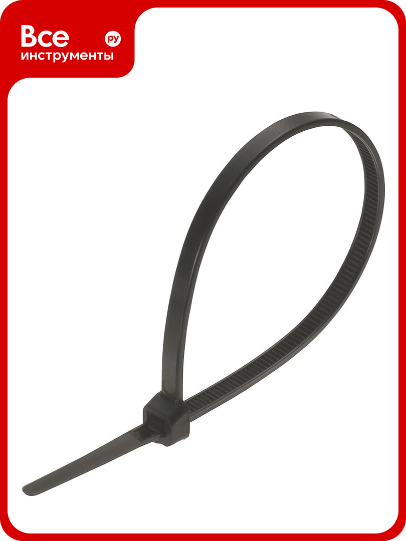 Нейлоновый хомут DORI 2,5x100 мм черный 100 шт 41757