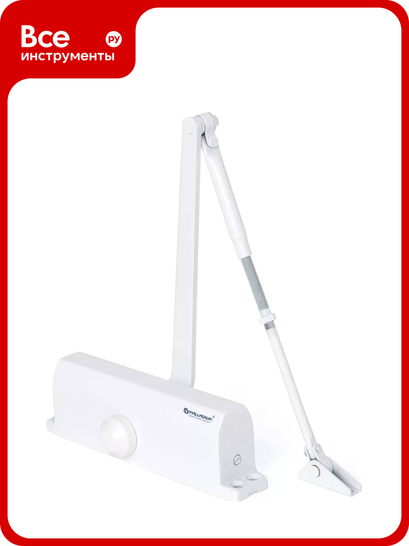 Доводчик Palladium 10120 BC белый, для улицы и холодильных цехов при условии