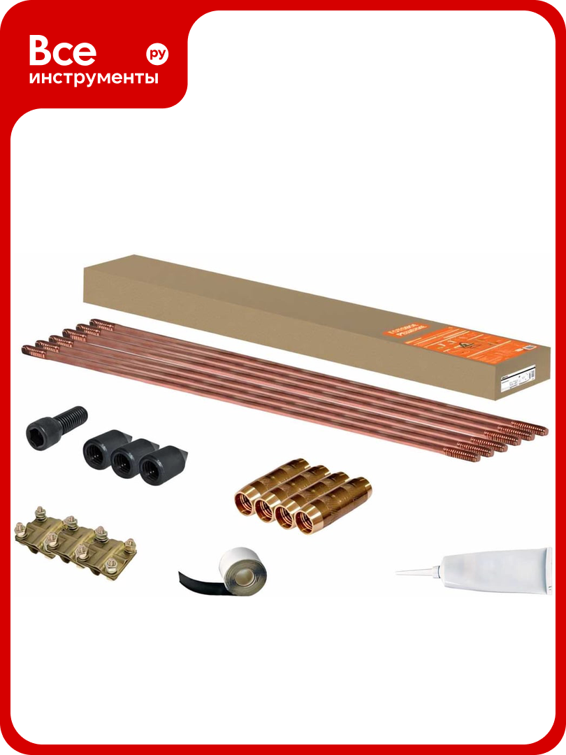 Комплект заземления №1 TDM для частного дома, SQ2402-0001, черный, 230 В