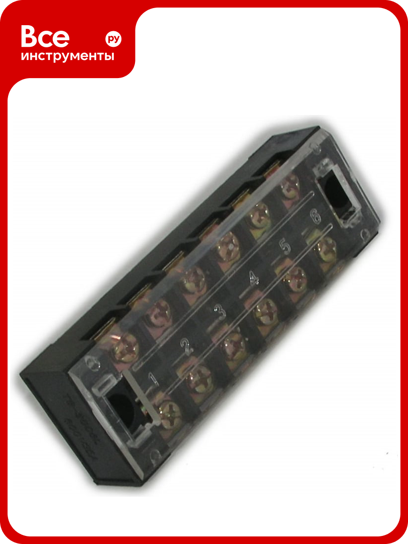 Клеммная винтовая колодка Pro Legend с крышкой, 12 контактов, М4, 35 А, 600 В, 8 AWG, 10 мм2 PL3842