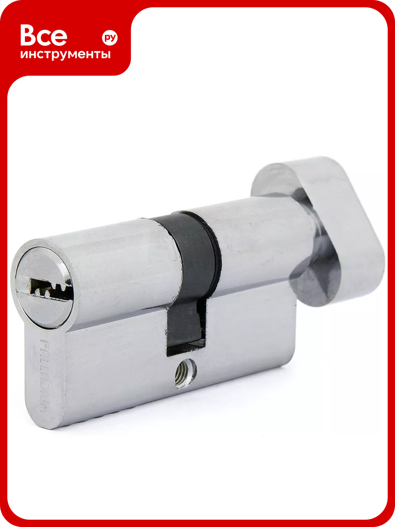 Цилиндровый механизм Palladium ZN 60 C BK CP СТ-00001128, с броненакладкой