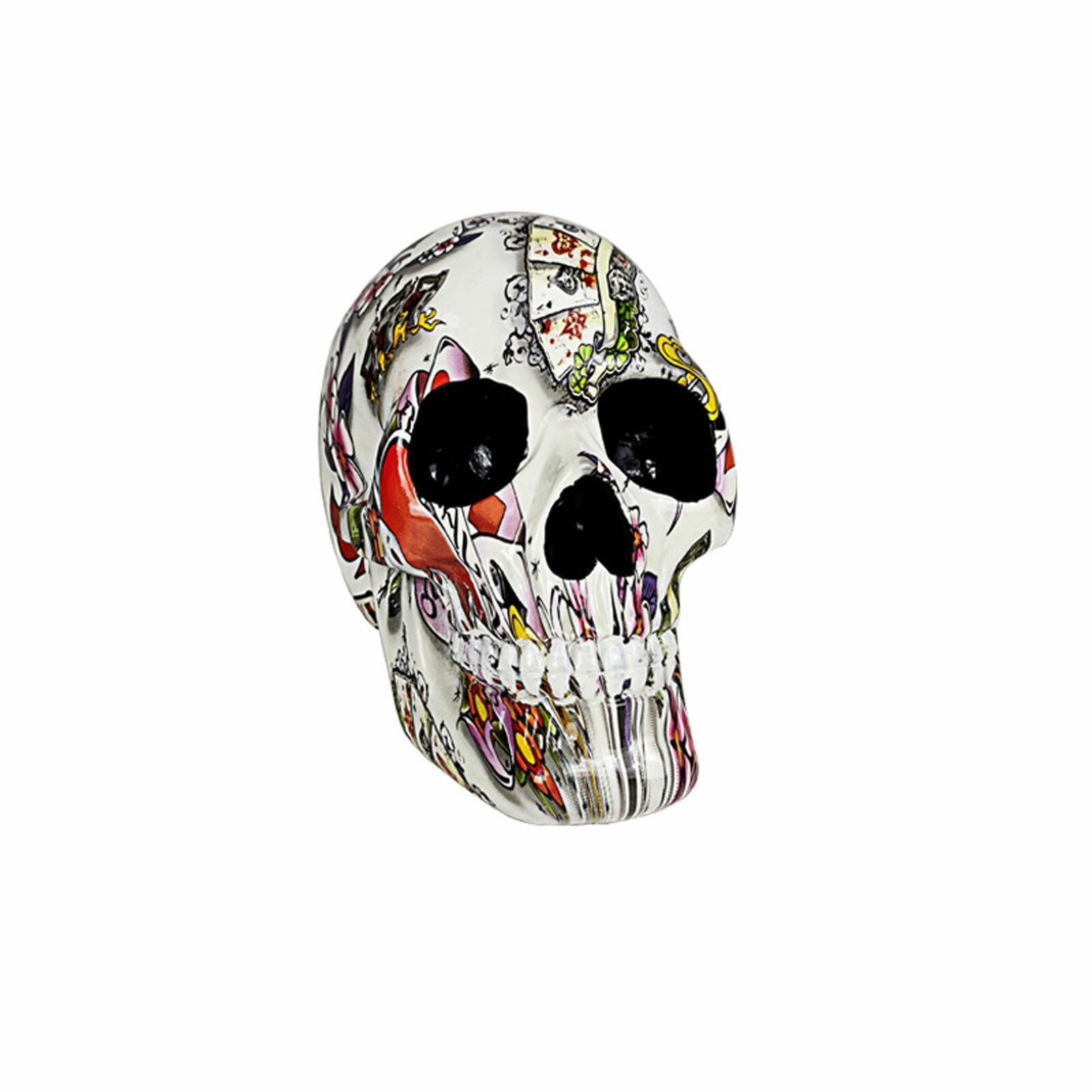 Хэллоуин Череп Скульптура красочная для украшения головы художественная фигурка ремесла