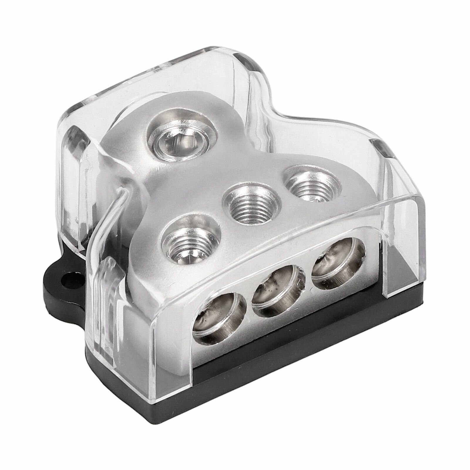 3-канальный распределительный блок питания с держателем предохранителя для аудиосистемы для автомобилей, электрический соединительный блок с черным основанием, прочная конструкция