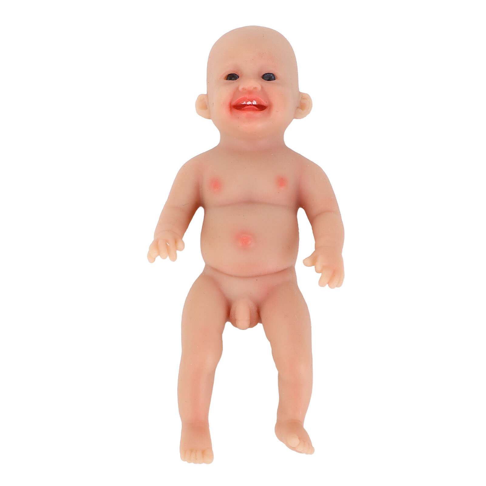 6-дюймовая реалистичная кукла-мальчик из мягкого силикона Reborn Baby Doll с милой улыбкой на лице для малышей и коллекционеров