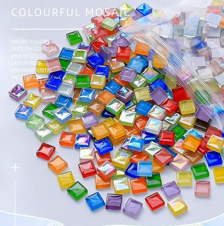 Набор частиц мозаики из цветного стекла, 1200 разных цветов, для росписи своими руками и ручной работы