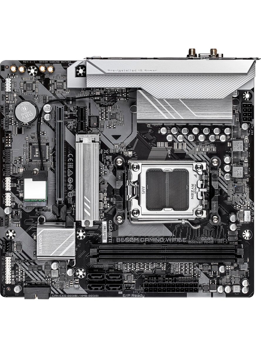 Материнская плата Gigabyte B650M GAMING WIFI6E, SocketAM5, AMD B650, mATX
