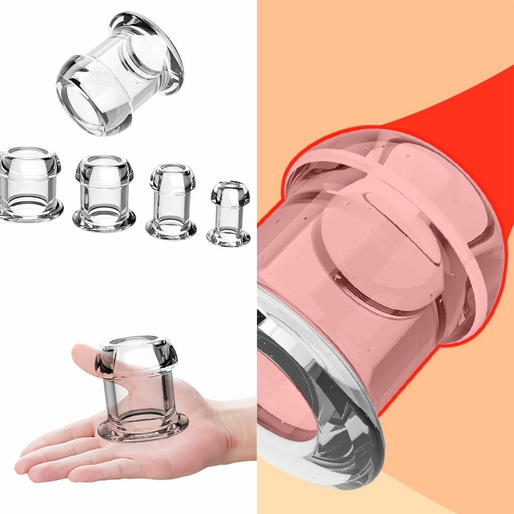 Устройство для слежки за мастурбацией с анальным расширением-прозрачный штекер L plus