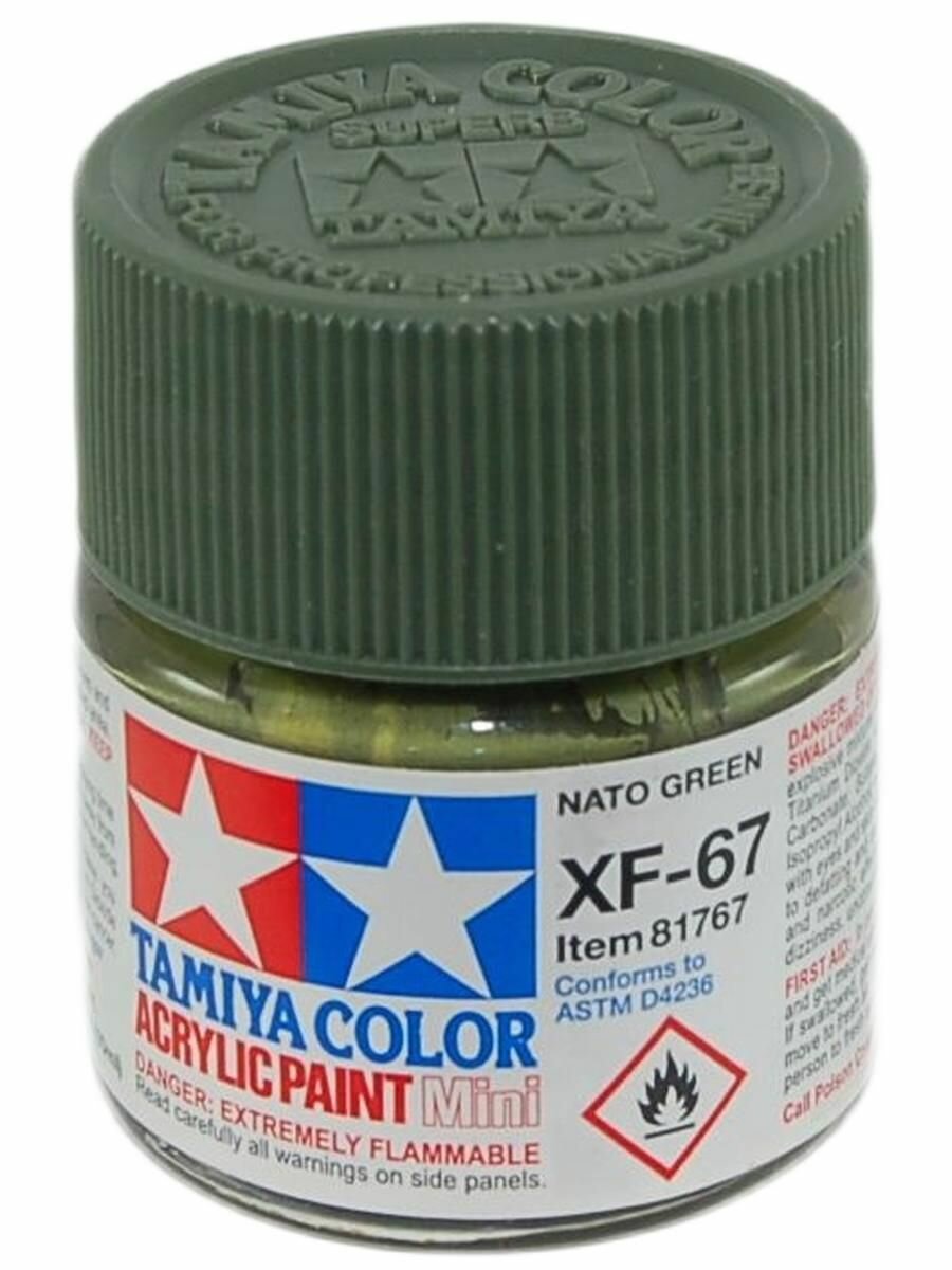 XF-67 NATO Green ( Зеленая НАТО ) акриловая краска, 10 мл.