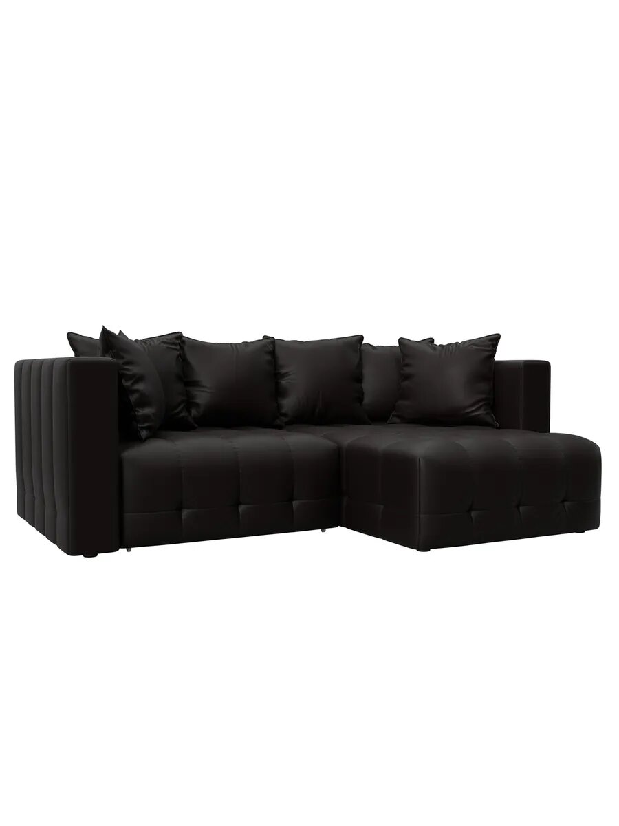 Большой угловой диван Европа, ящик для белья, спальное место 144х192 см, угол универсальный, экокожа