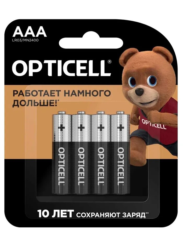 Батарейка OPTICELL 5051002 алкалиновый AAA/LR03 (блист. 4шт) Basic