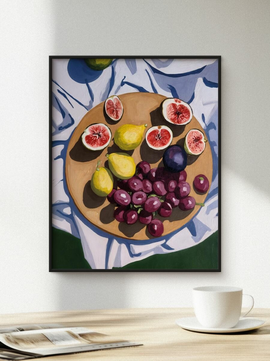 Постер на стену 40х50 Вкус лета, без рамы, интерьерный натюрморт