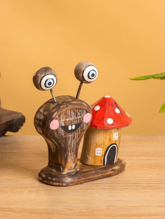 Сувенир Sima-land "Улитка", 11х12х6 см, деревянный