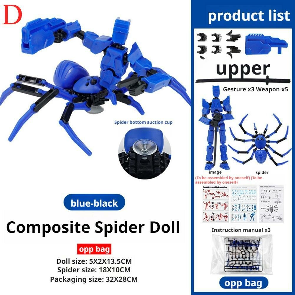 Человек-паук, робот-солдат, модель человека, игрушка, 3D-печатные деформируемые игрушки ручной работы