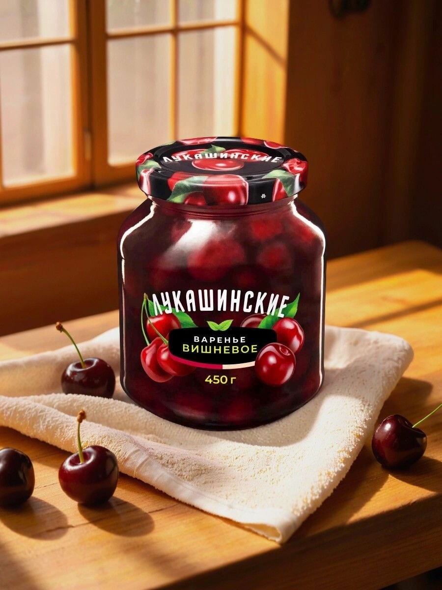 Варенье "Лукашинские" вишневое 450 г (Набор из 3 шт)