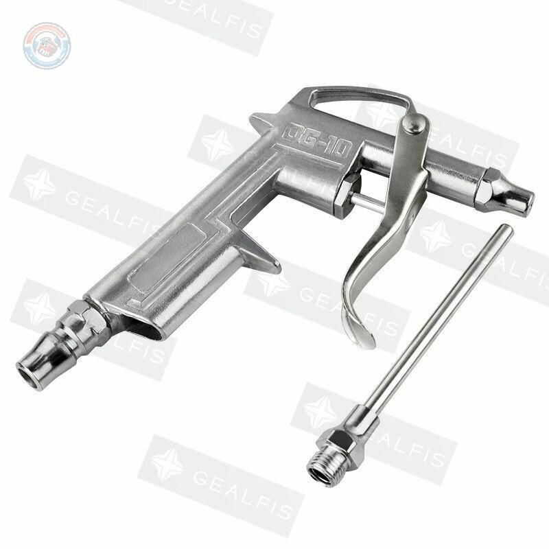 Пневмопистолет продувочный для очистки стружки и пыли в труднодоступных местах, металлический корпус, эргономичная рукоятка, компактный продувочный инструмент для мастерской и гаража