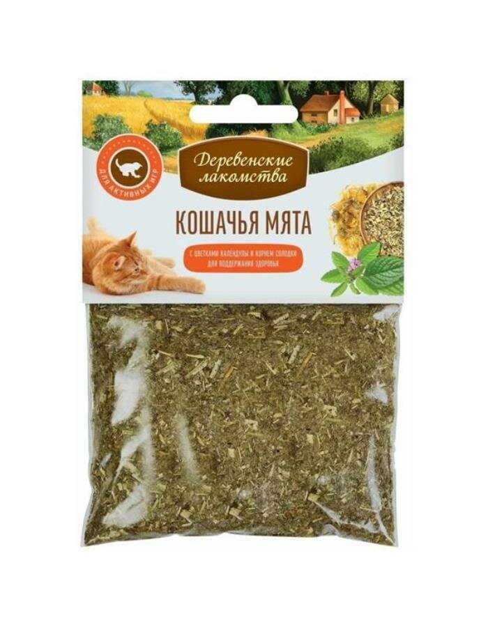 Деревенские лакомства кошачья мята календула + корень солодки 15г