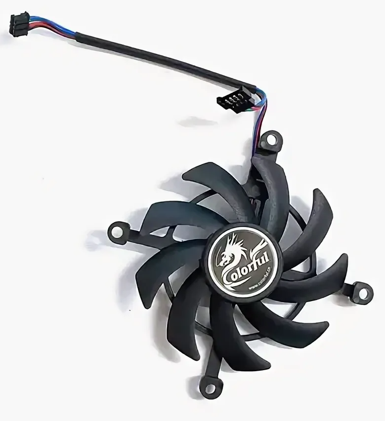 Вентилятор для видеокарты Colorful NB RTX 2060 SUPER (Ti), 2070, GTX 1650, 1660 SUPER, 4Pin + 4Pin, 86mm, №2