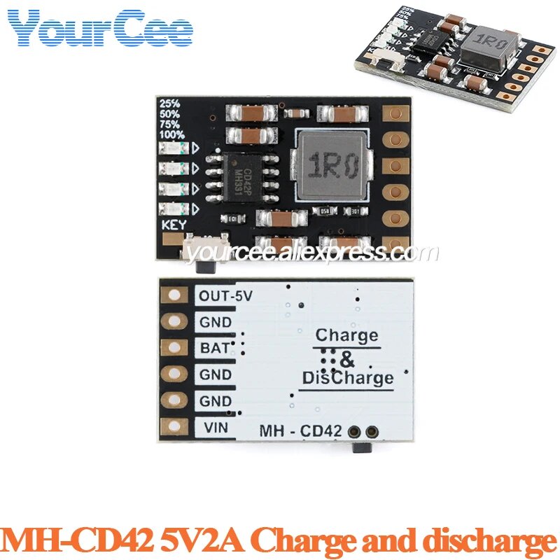 MH-CD42 5V 2A Модуль зарядки и разрядки, 10шт