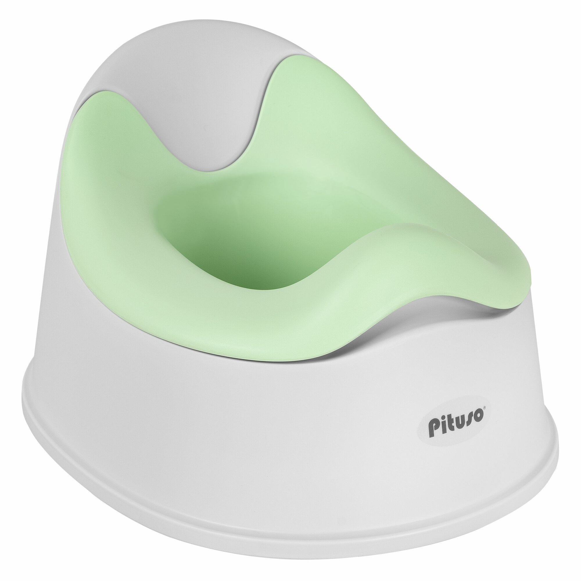 Детский горшок Pituso "Simple", пластик, зеленый, анатомический, спинка