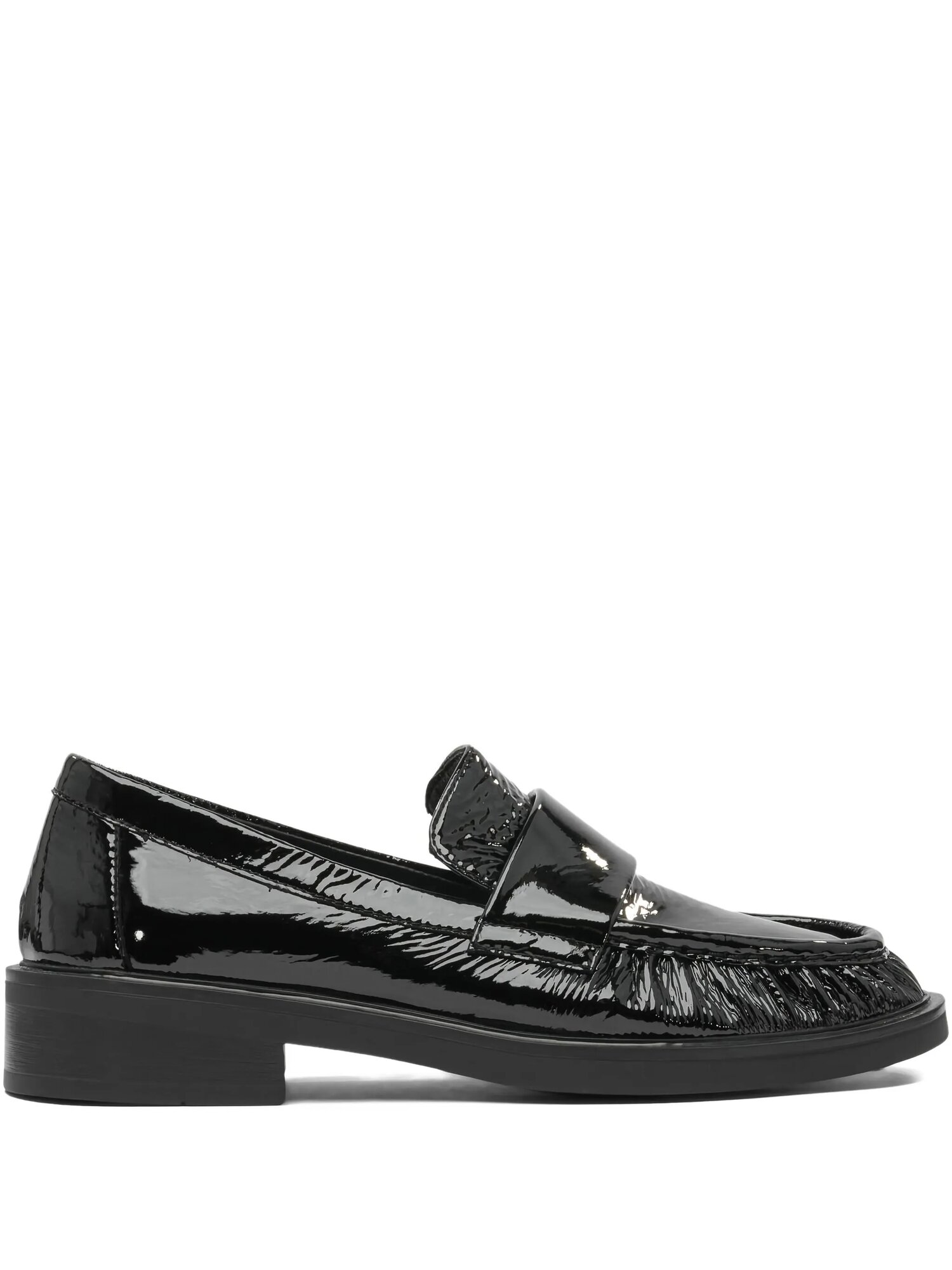 Лоферы Leather ruffle-detail loafers