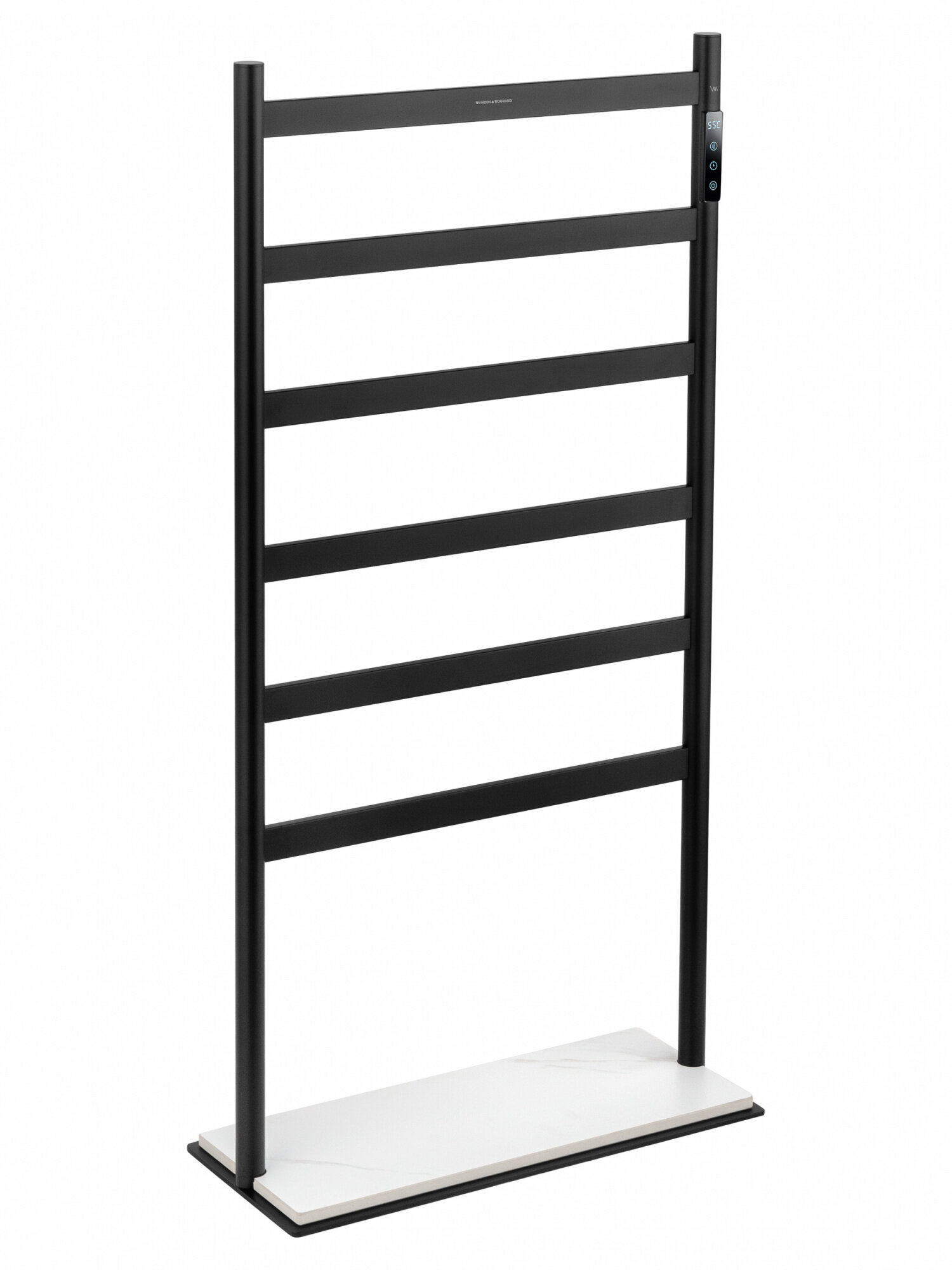 Полотенцесушитель электрический напольный WONZON & WOGHAND ESSEN, черный матовый WW-A406-MB