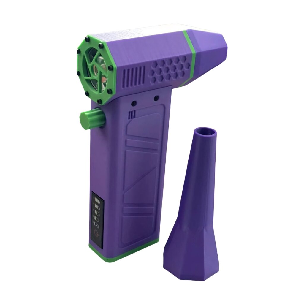 Воздуходувка, Мощный фен для волос с высокоскоростной турбиной 140 000 оборотов в минуту, бесщеточный перезаряжаемый ручной вентилятор, воздуходувка для сада, мойка автомобилей, надувная мойка-фиолетовый