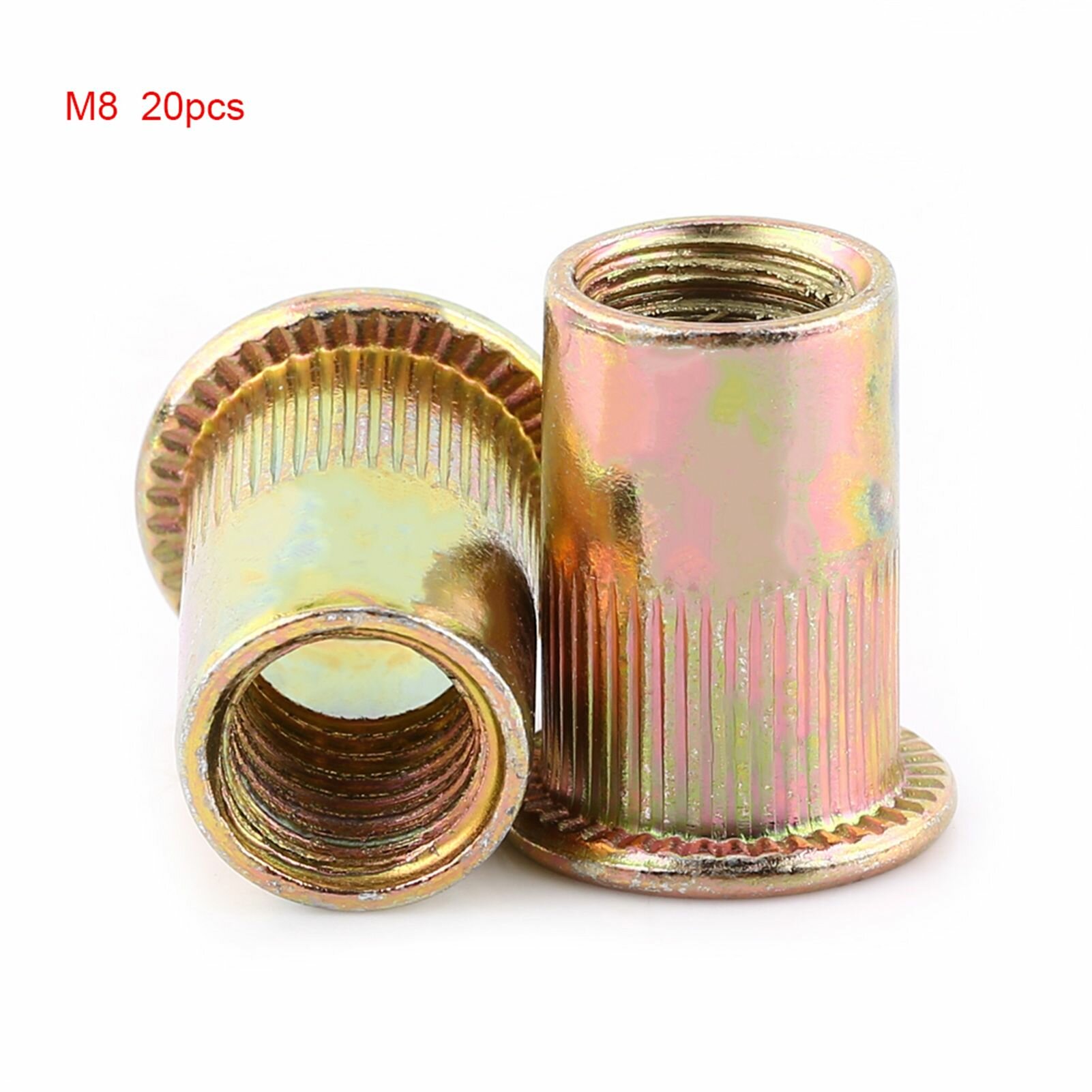 Плоские заклепочные гайки M3-M12 из оцинкованной стали, 100 шт. в наборе