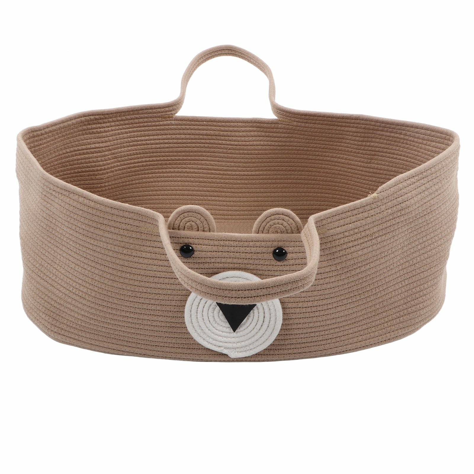 Спальная корзина для новорожденных, милый мультяшный медведь, плетенная хлопковая веревочная люлька для хранения с рисунком медведя для младенцев, тип 1