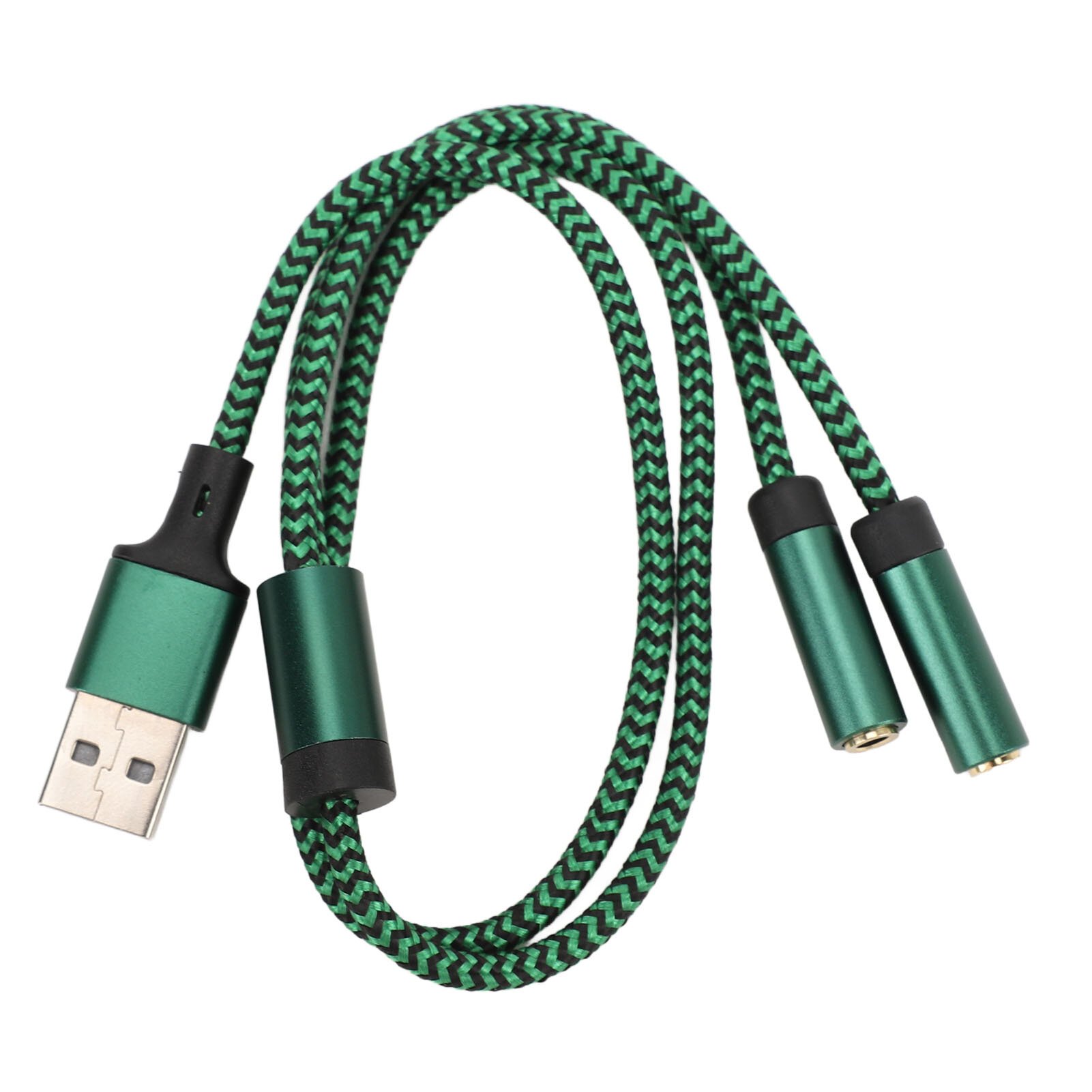 Аудиокабель-адаптер USB-Dual 3,5 мм для наушников, микрофона, внешняя звуковая карта, стереокабель для ПК, ноутбука, 1,6 фута