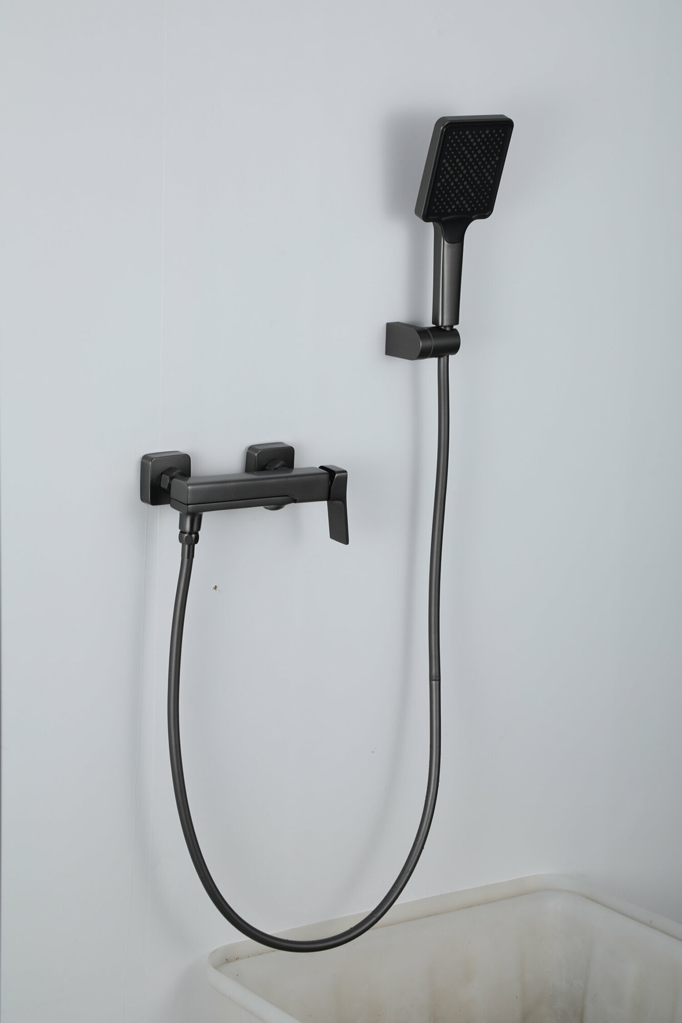 Смеситель для ванны с душем Frap F3284-9 оружейная сталь, латунь