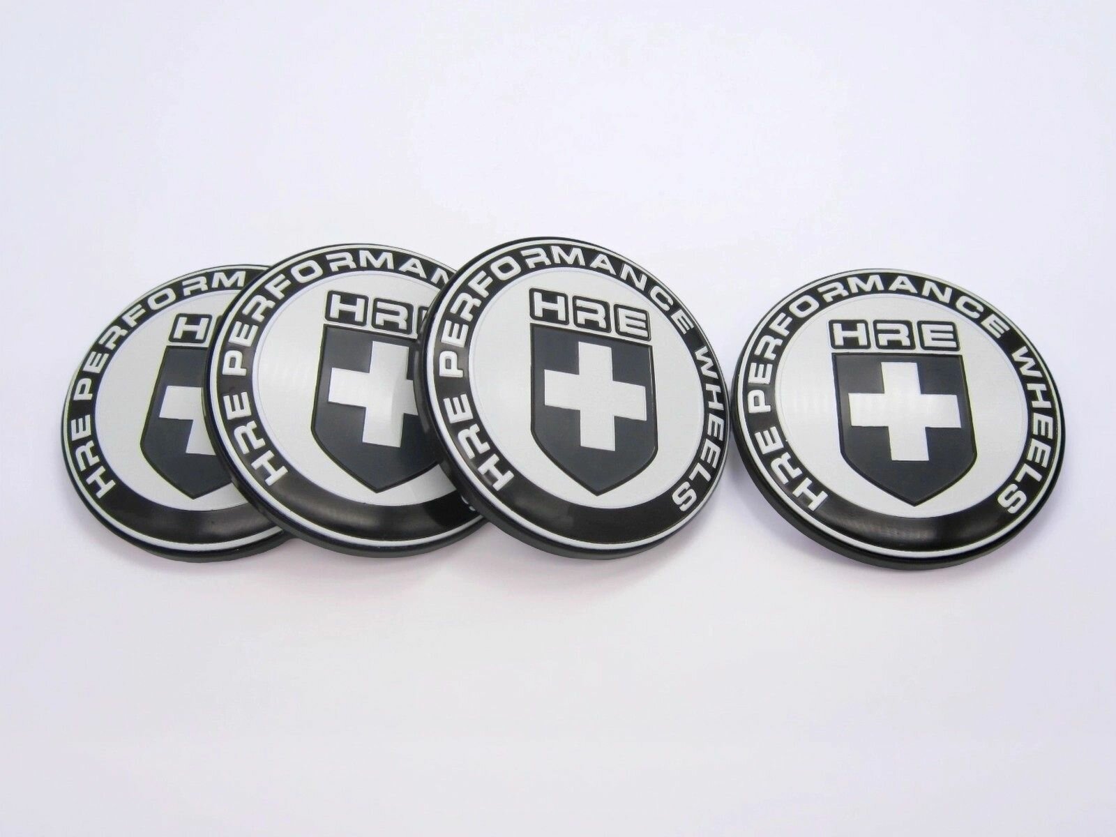 Колпачки заглушки на литые диски КиК HRE монохром 62/55/10, комплект 4 шт.