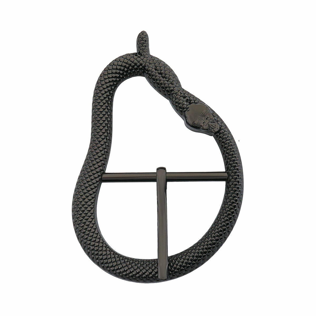 Пряжка для ремня декоративная 40 мм, 6 шт, металлическая, Айрис (черный никель)