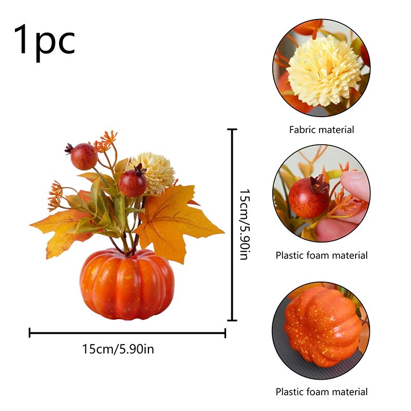 Имитация тыквы из пластика для Хэллоуина 23675