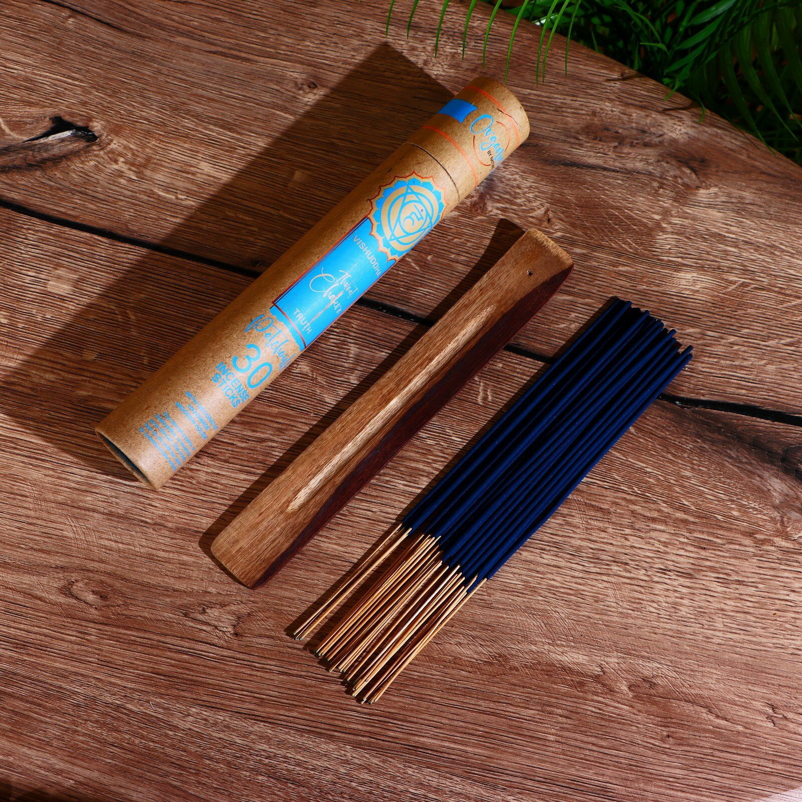 Благовония "Organic. Чакры", аромапалочки, Вишудха, набор 30 шт, с подставкой