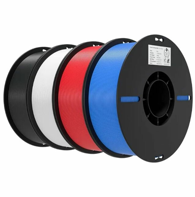 Набор PLA-пластика Creality Ender-PLA Value Pack 1.75 мм 4кг, черная+белая+красная+синяя