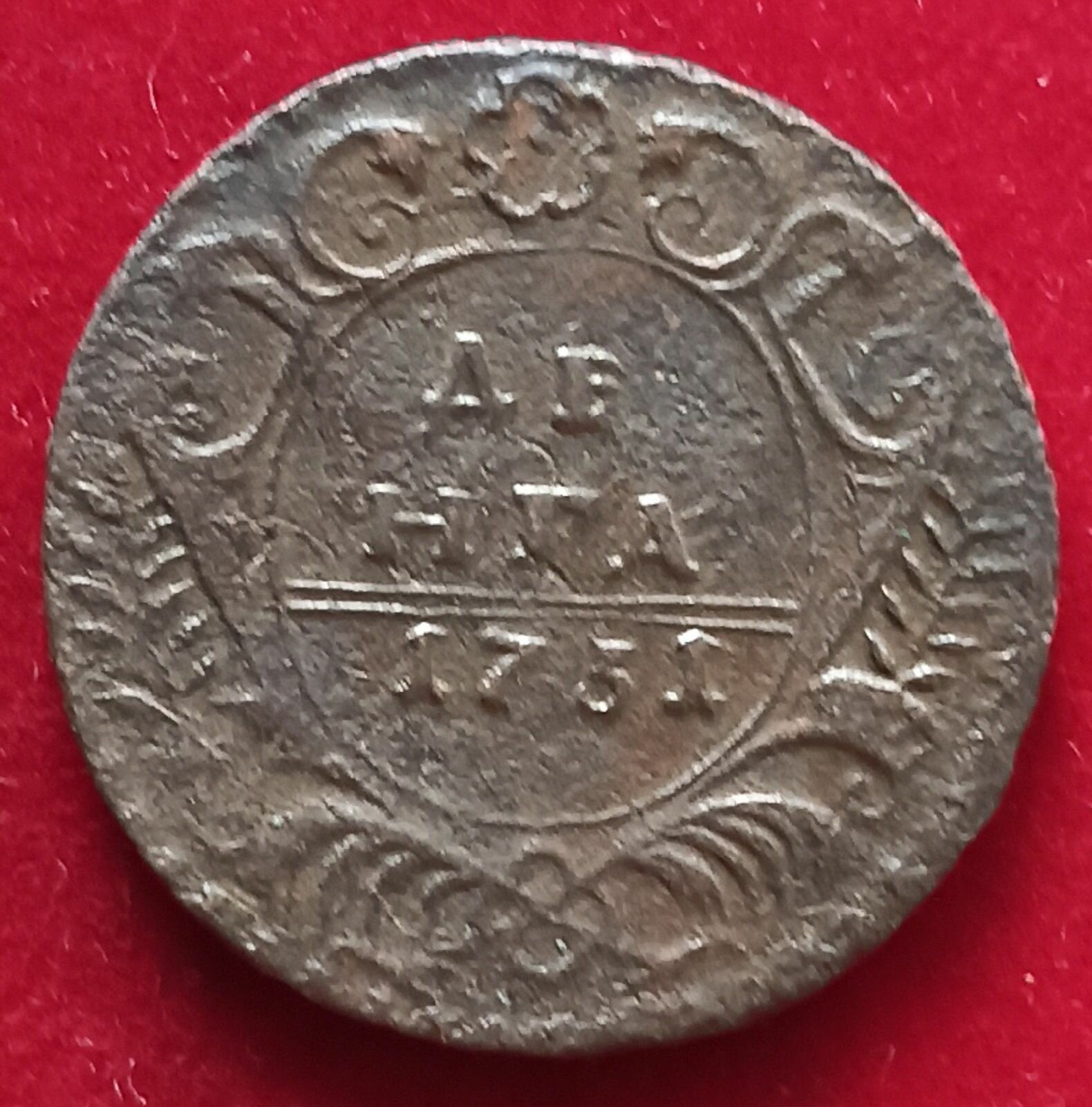 Денга 1731 год А4