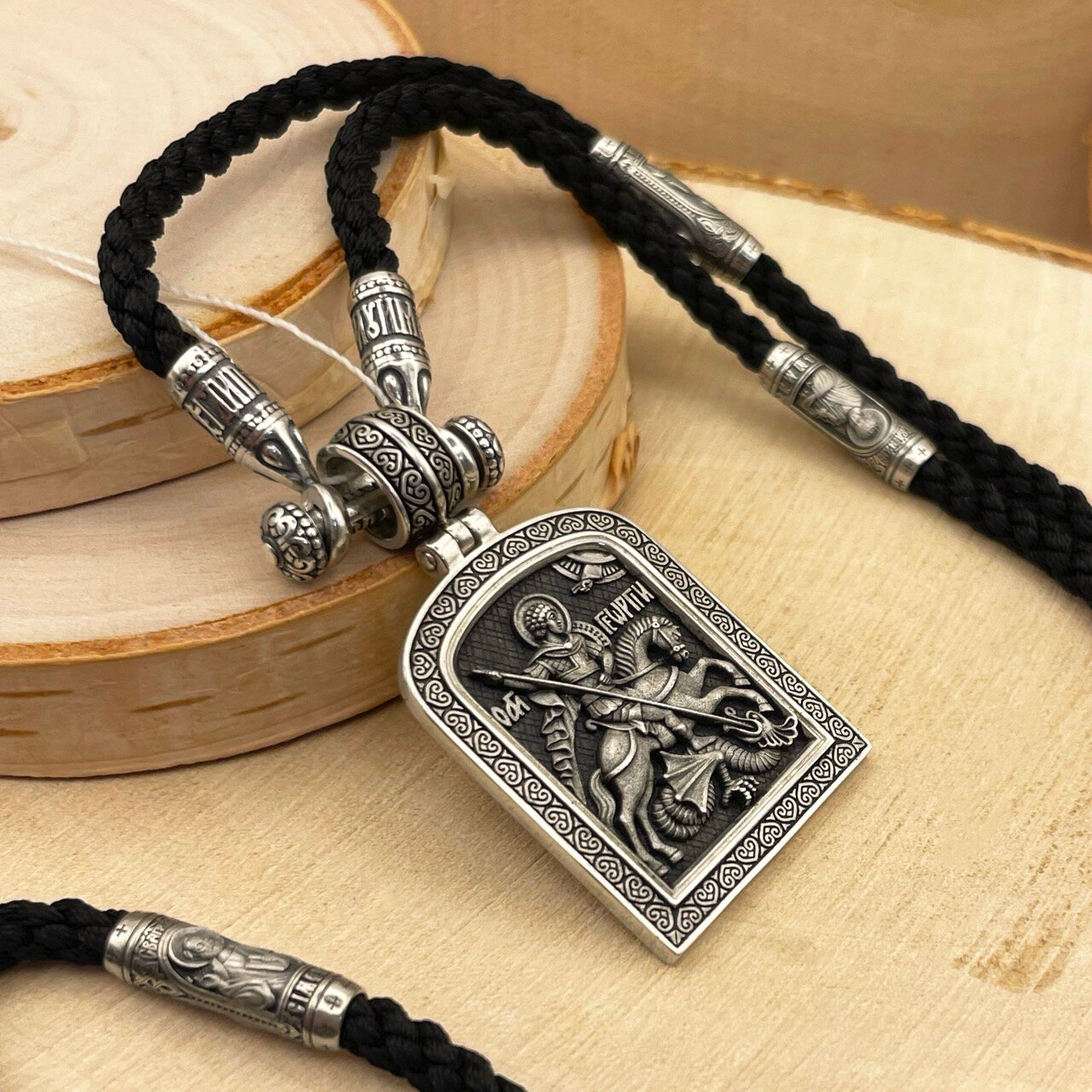 Комплект украшений, серебро, 925 проба, оксидирование, чернение