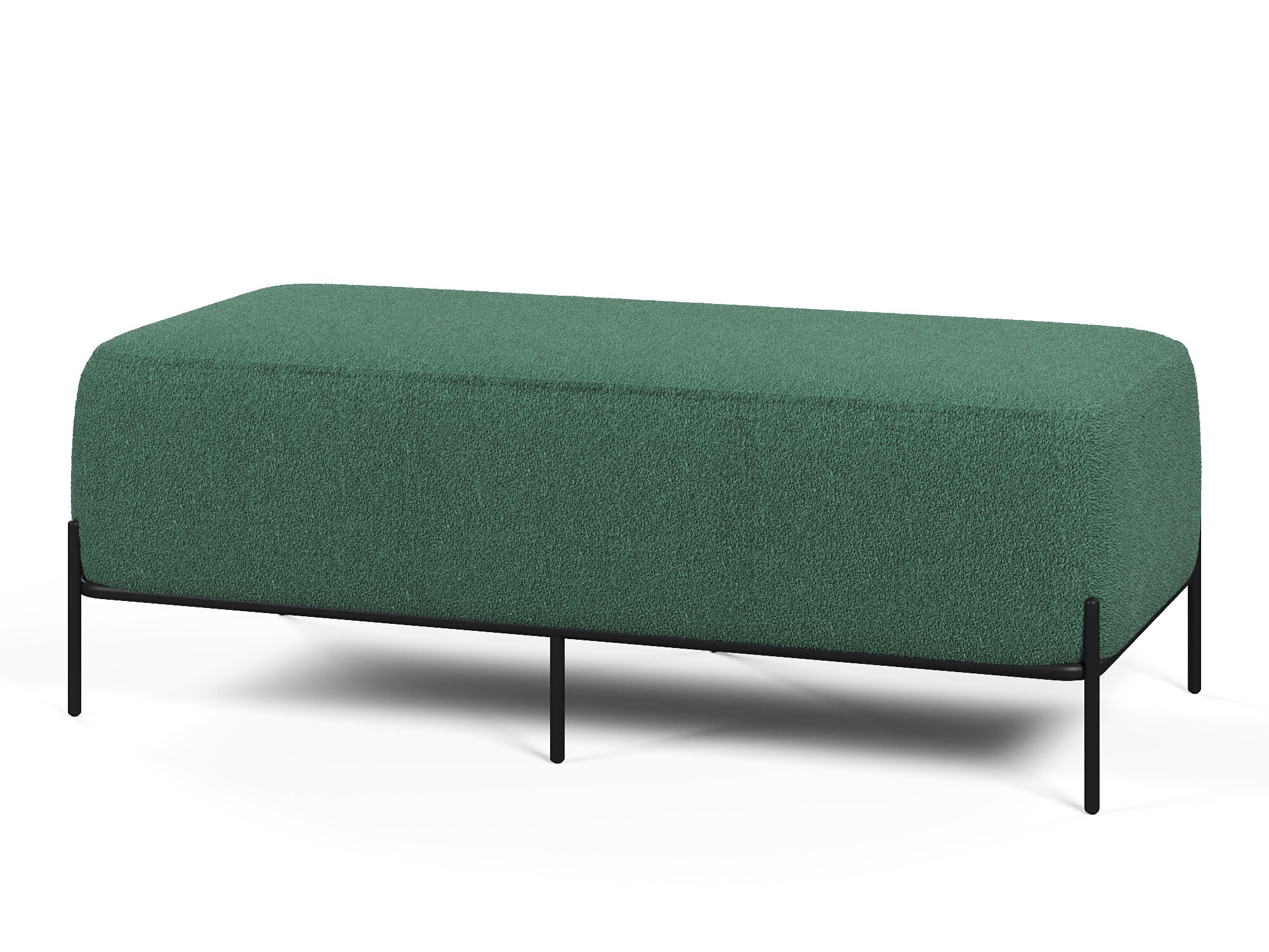 Банкетка Gufo Maxi Bravo Mineral (110х52х42 см), букле, цвет морская волна