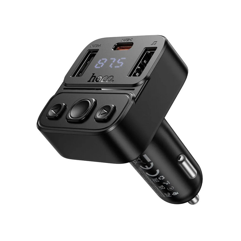 Hoco FM-трансмиттер с зарядным устройством Hoco E87 Delta черный