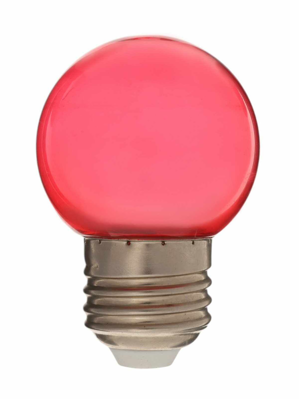 Лампа светодиодная, G45, Е27, 1.5 Вт, для белт-лайта, прозрачная, набор 10 штук, свечение красное
